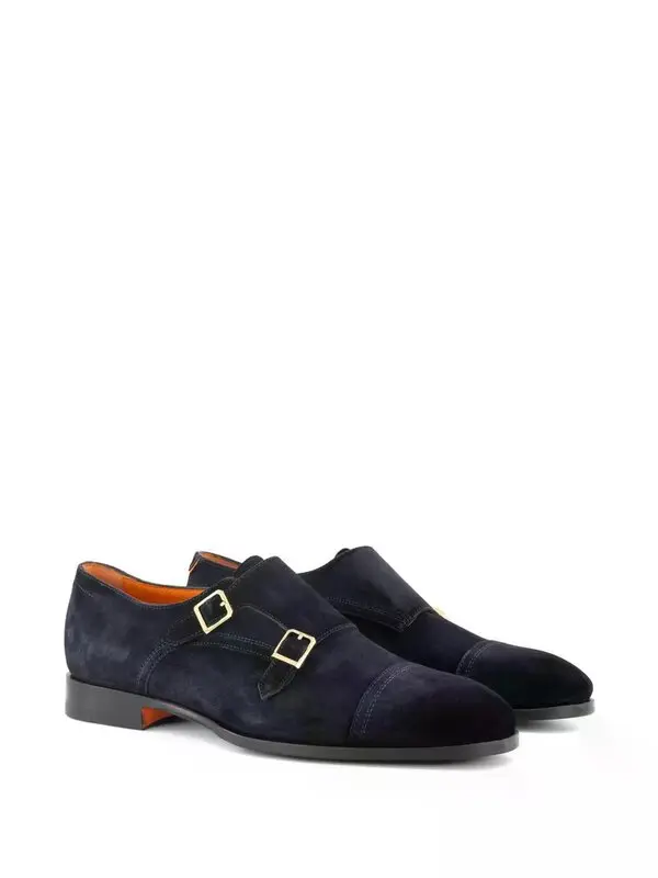 Santoni Double-strap Monk Shoes - Blue