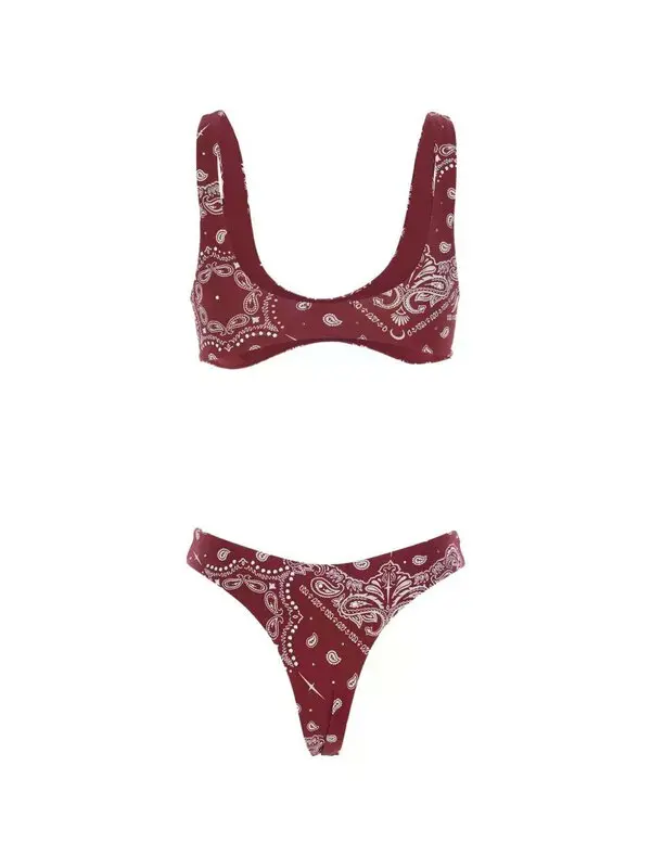 VENUJA Paisley-print Crystal-embellished Bikini