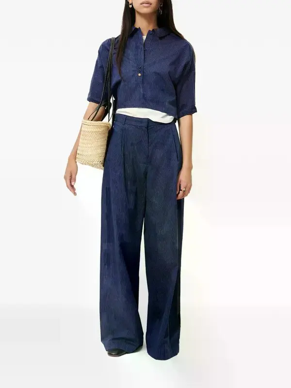SESSUN Pinstripe Wide Leg Trousers