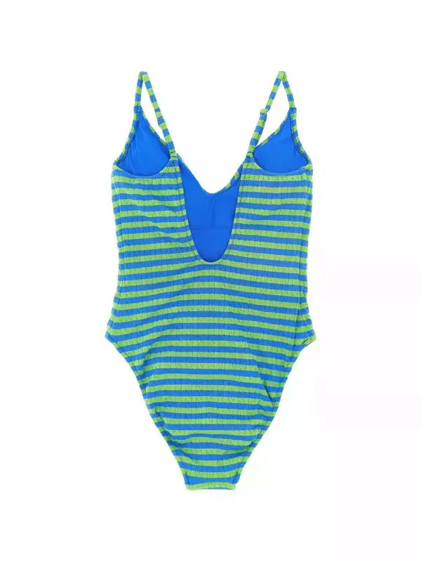 Polo Ralph Lauren Striped Cable-knit One-piece Swimsuit - Blue