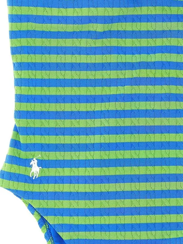 Polo Ralph Lauren Striped Cable-knit One-piece Swimsuit - Blue