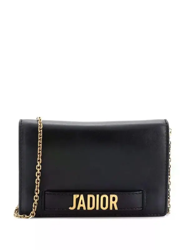 Dior J'adior Wallet On Chain Leather Crossbody Bag - Black