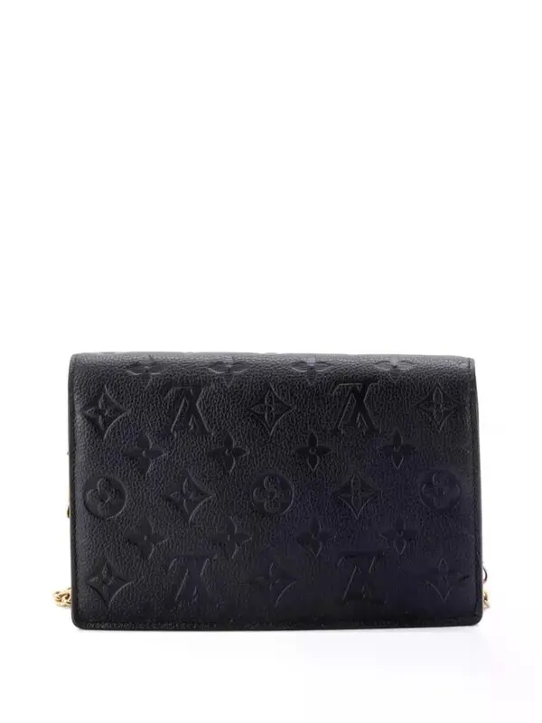 LOUIS VUITTON Vavin Chain Wallet Nm Monogram Empreinte Leather - Black