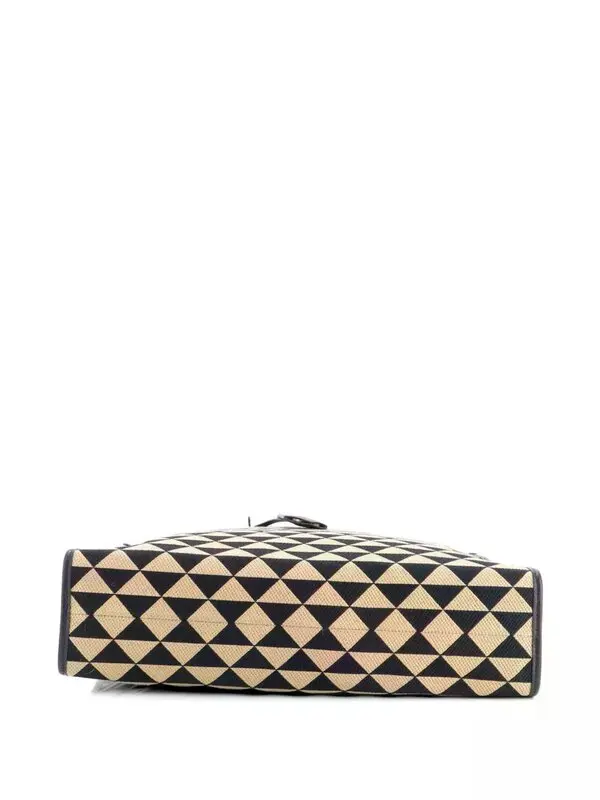 Prada Symbole Jacquard Large Tote Bag - Black