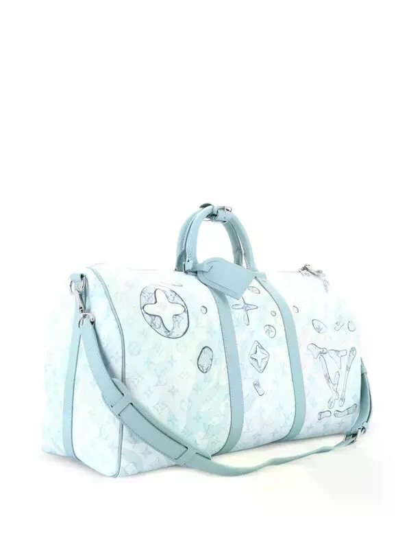 LOUIS VUITTON Keepall Bandouliere Aquagarden Monogram Canvas 50 Travel Bag