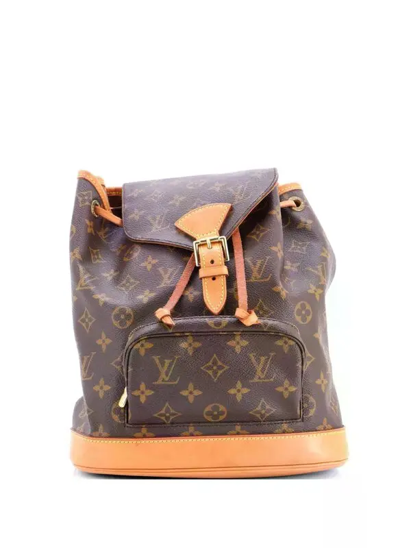 LOUIS VUITTON Vintage Montsouris Monogram Canvas Mm Backpack - Brown