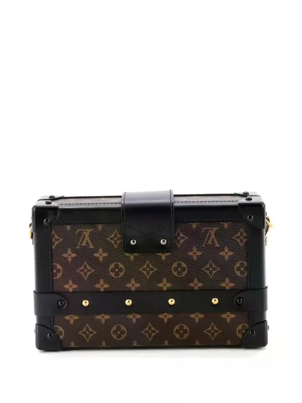 LOUIS VUITTON Petite Malle Monogram Canvas Clutch - Brown