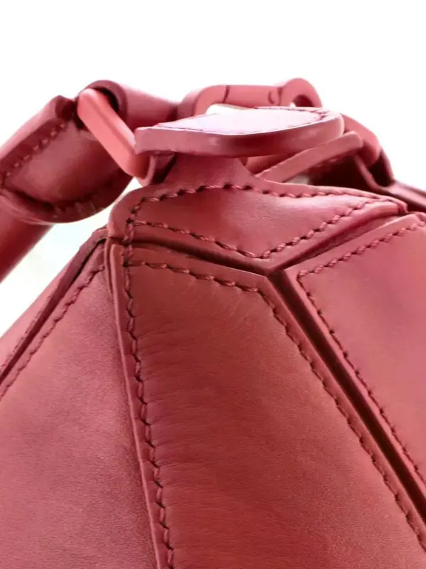Loewe Puzzle Leather Mini Crossbody Bag - Pink