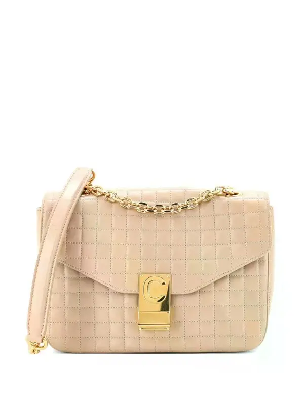 Celine C Bag Quilted Leather Shoulder Bag - Neutrals