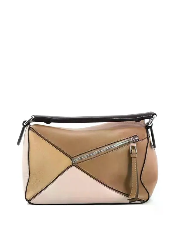 Loewe Puzzle Leather Small Satchel - Brown