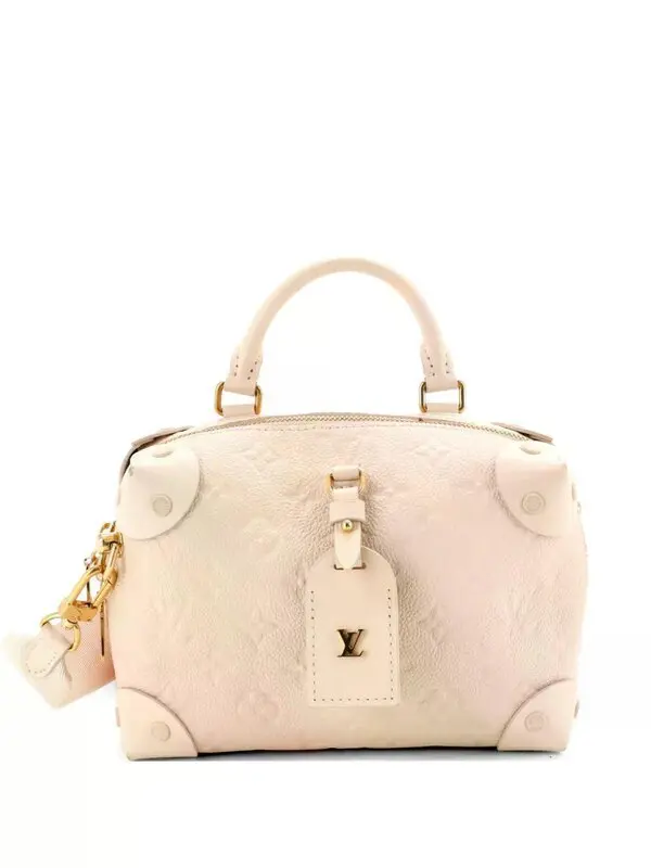 LOUIS VUITTON Petite Malle Souple Handbag Monogram Empreinte Leather - Neutrals