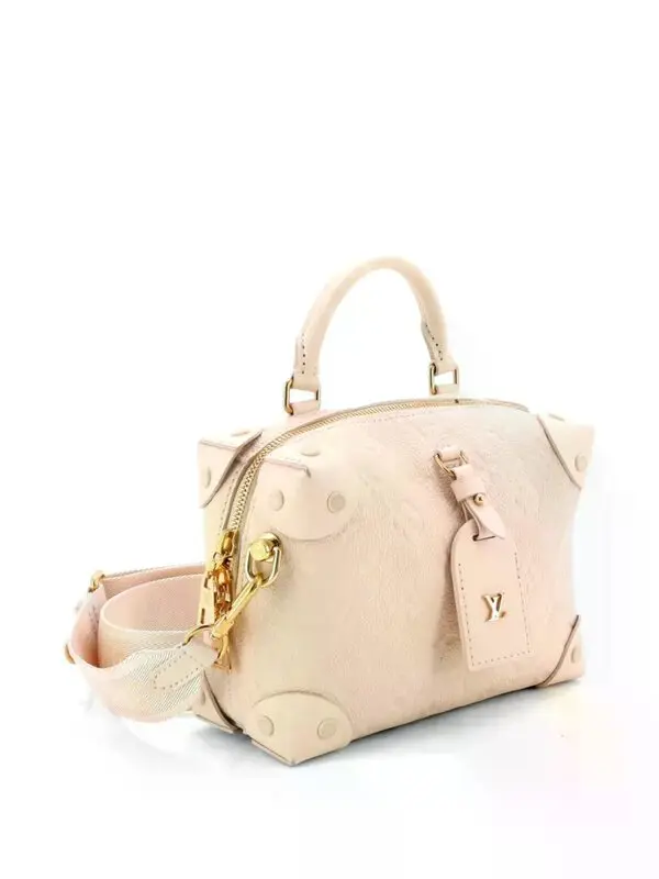 LOUIS VUITTON Petite Malle Souple Handbag Monogram Empreinte Leather - Neutrals