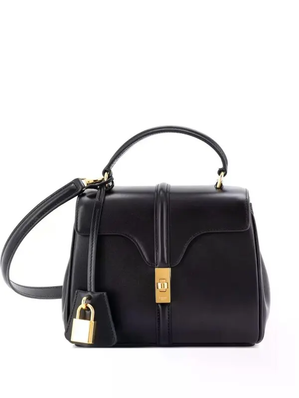 Celine 16 Mini Satchel Top Handle Bag - Black