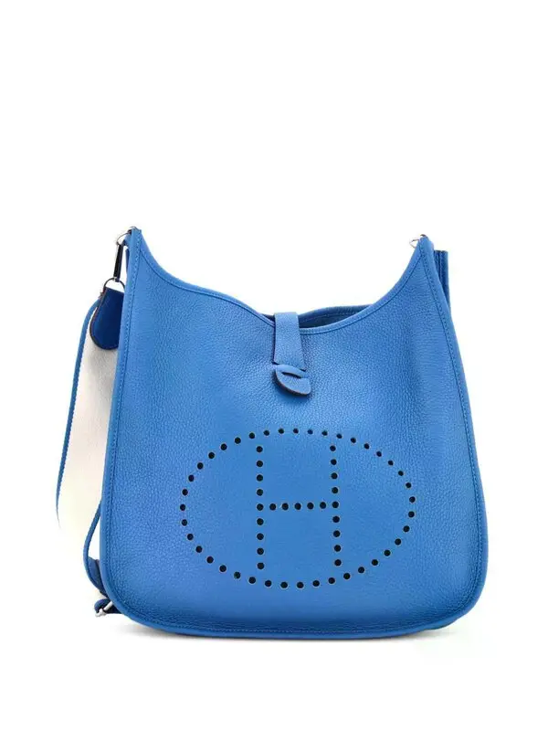 Hermès Evelyne Iii Clemence Gm Crossbody Bag - Blue