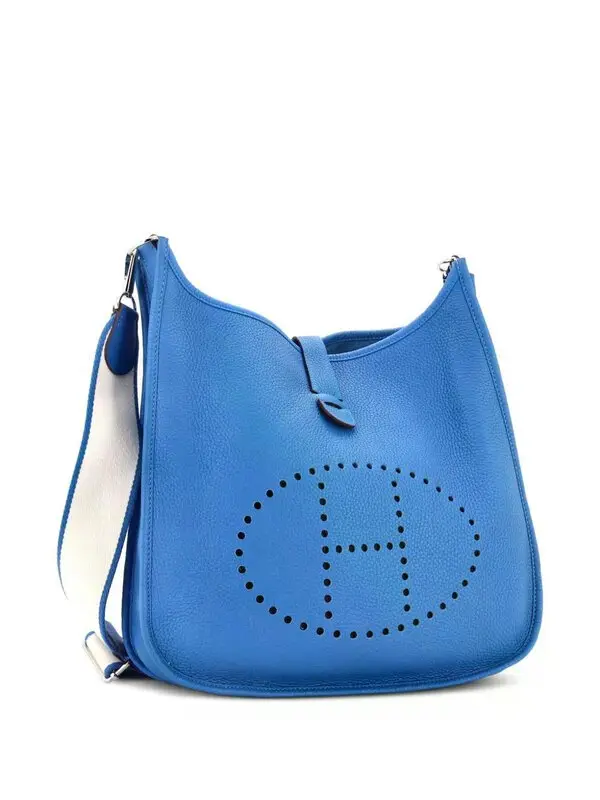 Hermès Evelyne Iii Clemence Gm Crossbody Bag - Blue