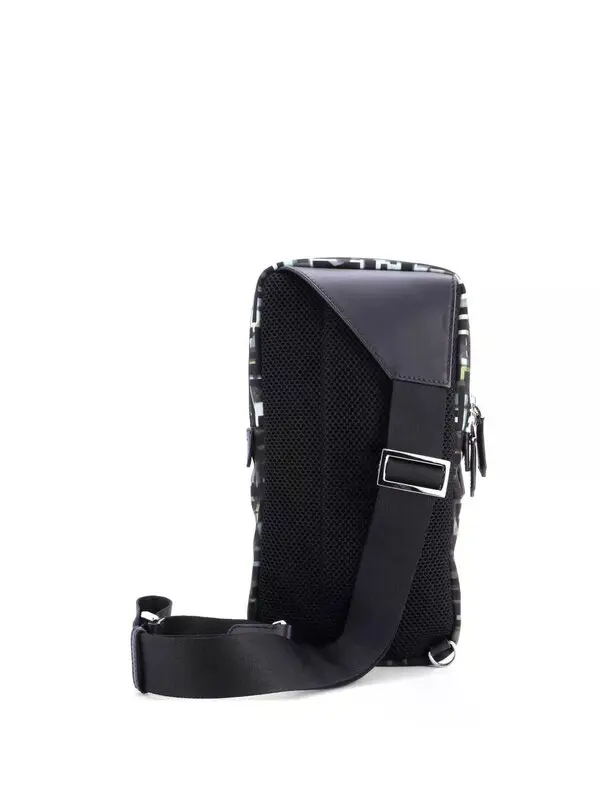 Fendi Front Pocket Sling Bag Camouflage Zucca Nylon