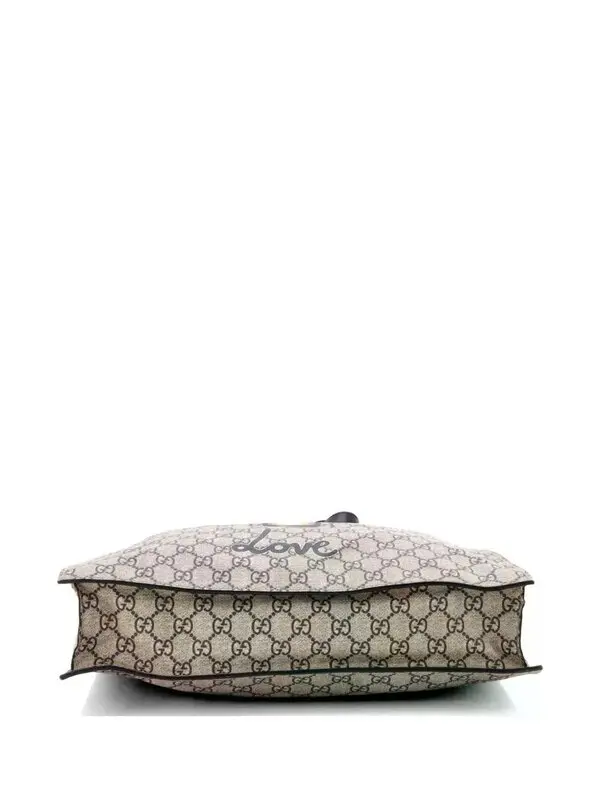 Gucci Printed Gg Coated Canvas Tall Tote Bag - Brown