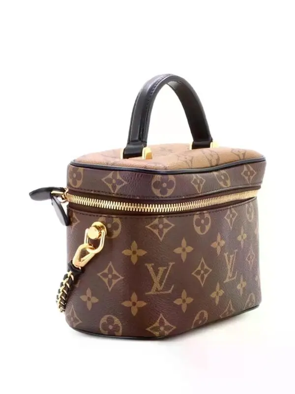 LOUIS VUITTON Vanity Handbag Reverse Monogram Canvas Pm Satchel