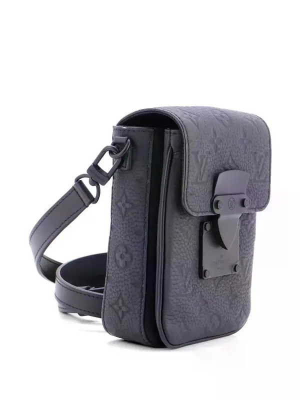 LOUIS VUITTON S Lock Vertical Wearable Wallet Monogram Taurillon Leather - Black