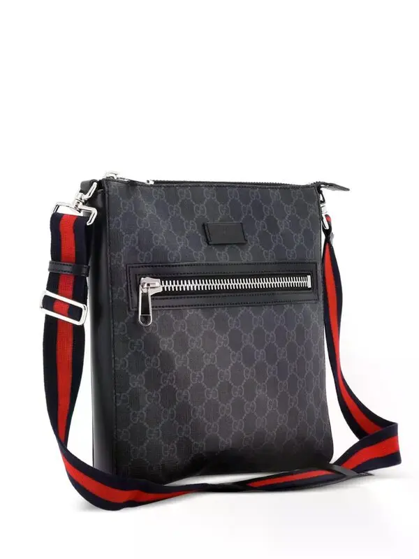 Gucci Gg Coated Canvas Medium Messenger Bag - Black