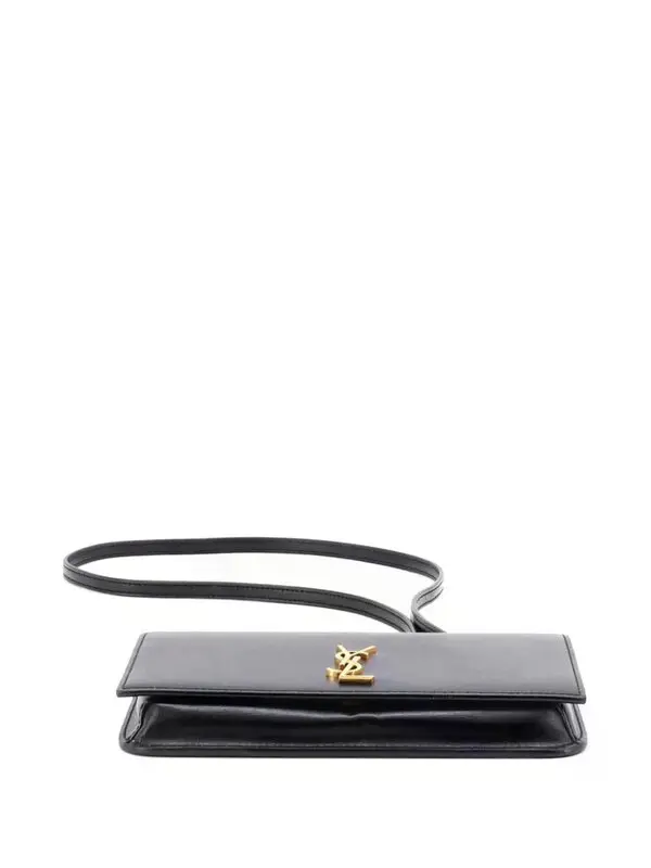 Saint Laurent Monogram Phone Holder Shoulder Bag - Black