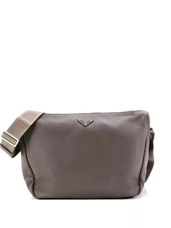 Prada Zip Vitello Daino Large Shoulder Bag