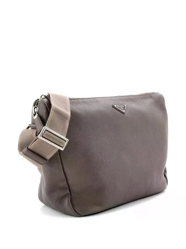 Prada Zip Vitello Daino Large Shoulder Bag
