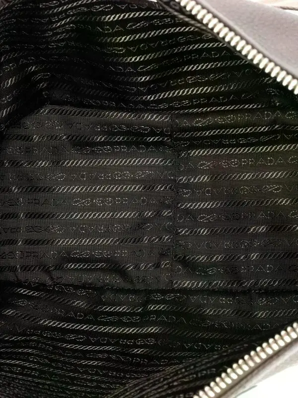 Prada Zip Vitello Daino Large Shoulder Bag