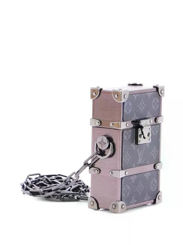LOUIS VUITTON Trunk Box Pouch Monogram Eclipse Canvas Crossbody Bag