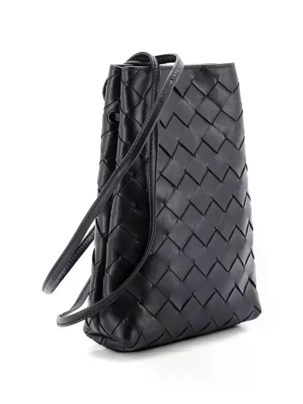 Bottega Veneta Andiamo Phone Pouch Intrecciato Nappa - Black