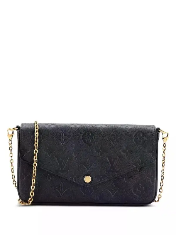 LOUIS VUITTON Felicie Pochette Monogram Empreinte Leather - Black
