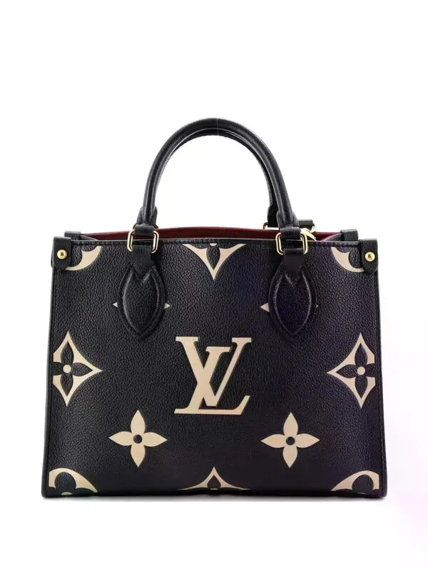 LOUIS VUITTON Onthego Bicolor Monogram Empreinte Giant Pm Tote Bag - Black