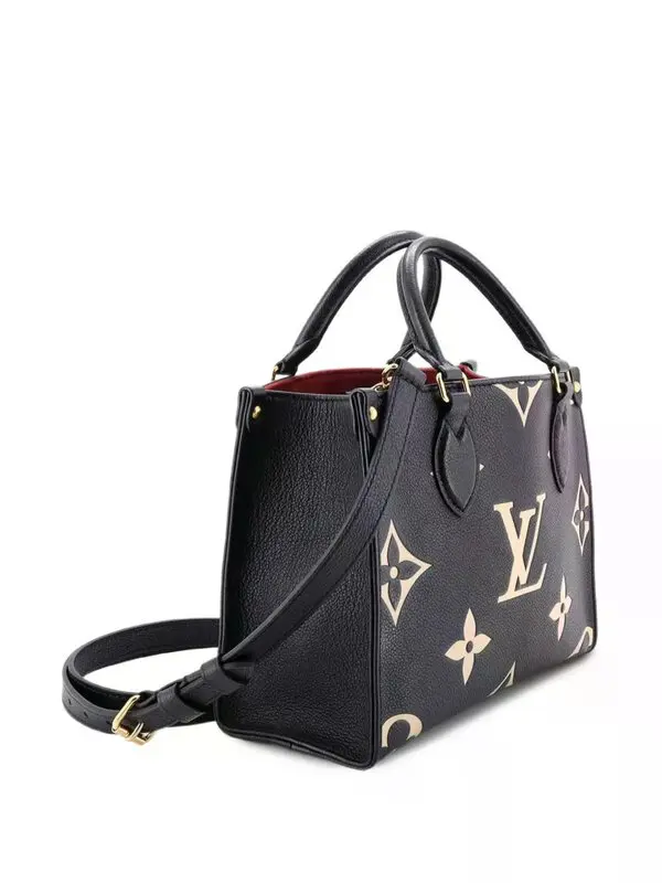 LOUIS VUITTON Onthego Bicolor Monogram Empreinte Giant Pm Tote Bag - Black