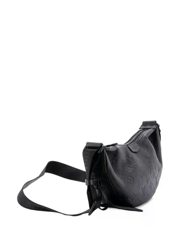 LOUIS VUITTON Hamac Handbag Monogram Shadow Leather Pm - Black