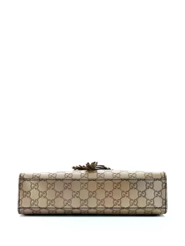 Gucci Emily Chain Flap Bag Sisma Leather Medium - Gold