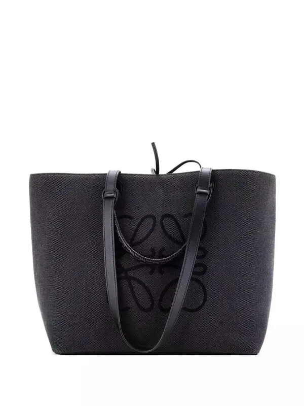 Loewe Anagram Square Basket Canvas Medium Tote Bag