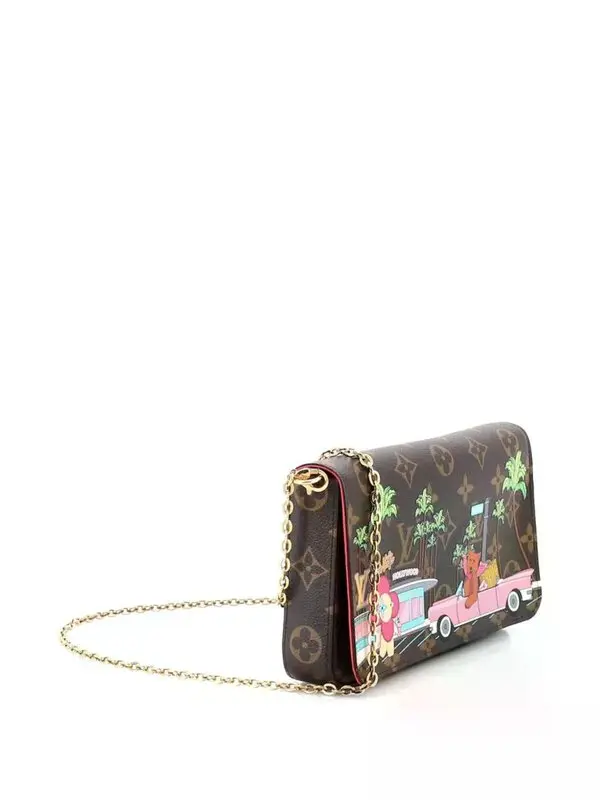 LOUIS VUITTON Felicie Pochette Limited Edition Vivienne Xmas Monogram - Brown