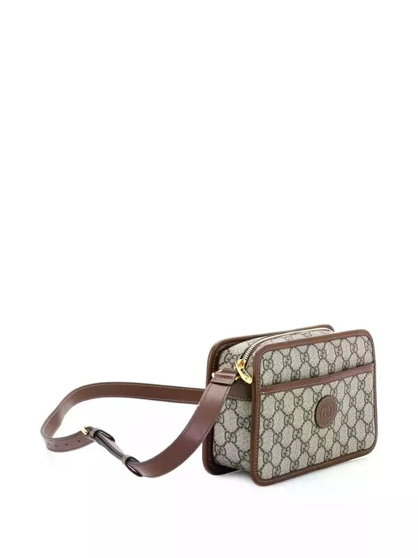 Gucci Interlocking G Patch Camera Bag Gg Coated Canvas Mini