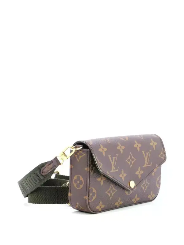 LOUIS VUITTON Felicie Strap & Go Handbag Monogram Canvas - Brown
