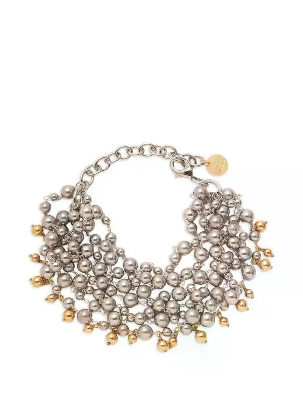 SILVIA GNECCHI Beaded Multi-strand Necklace - Silver