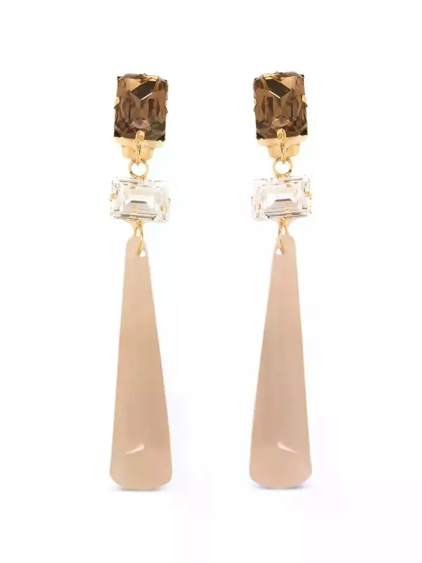 SILVIA GNECCHI Andrea Crystal-embellished Earrings - Gold