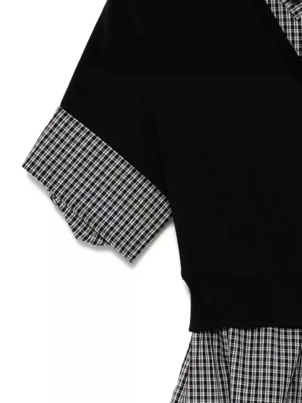 We11Done Gingham-print Layered Dress
