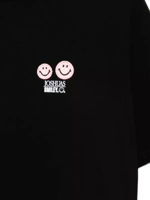 Joshua Sanders Smiley-print T-shirt - Black