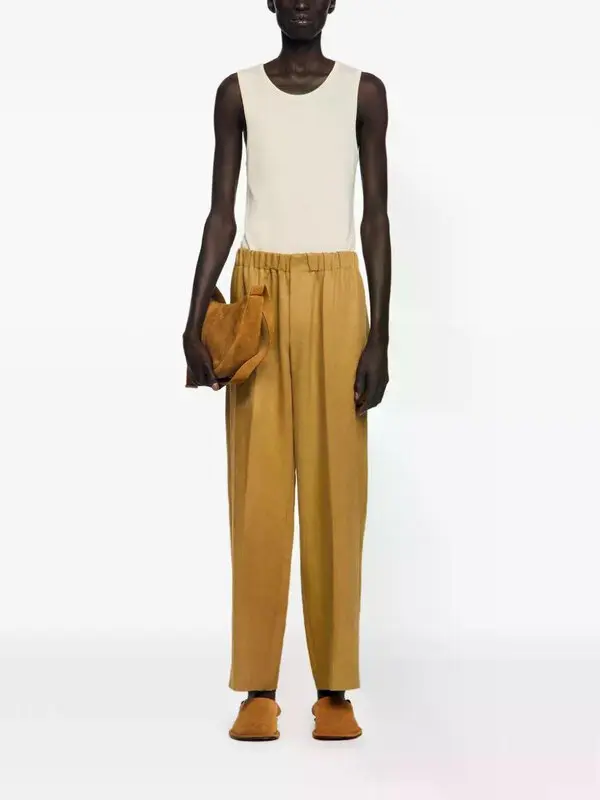 Sandro Wide-leg Elasticated Linen Trousers - Neutrals