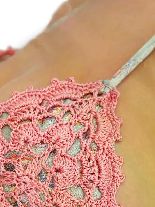 DEL MAAR Zuna Crochet-detail Bikini Top - Green