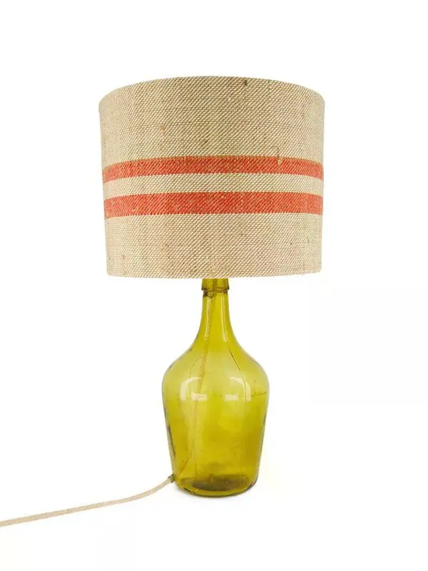 PAULA Striped-detail Lampshade - Green