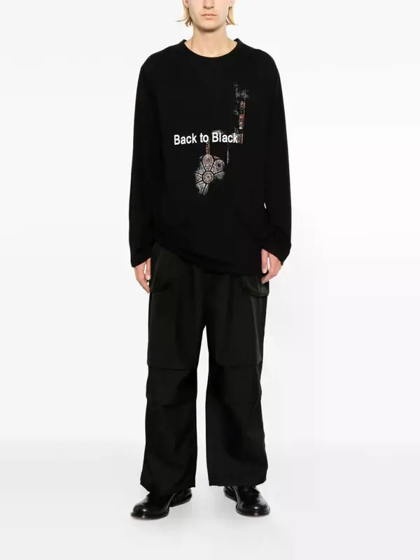 Yohji Yamamoto Printed Long-sleeve T-shirt
