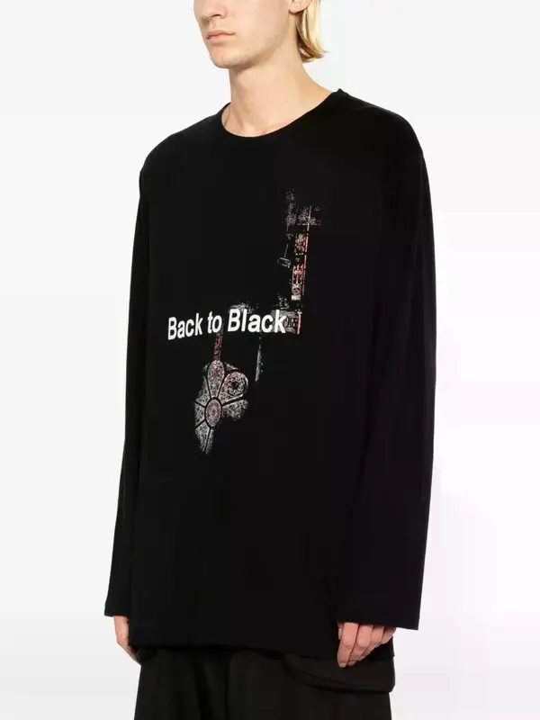 Yohji Yamamoto Printed Long-sleeve T-shirt