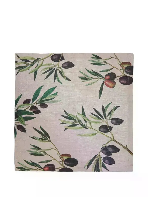 LINORICCI Olive-print Napkins