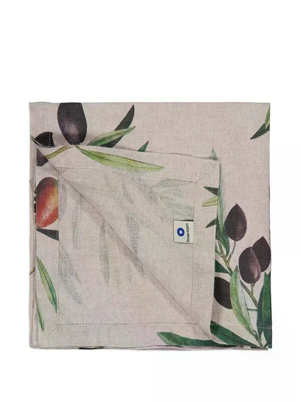 LINORICCI Olive-print Napkins